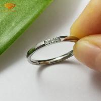 China Fashion Jewelry Silver jewelry 2mm CZ Stainless Steel Finger Ring Ss4602 for sale