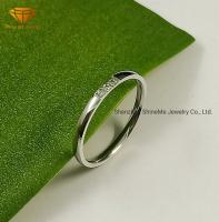 China Fashion Jewelry Silver jewelry 2mm CZ Stainless Steel Finger Ring Ss4602 for sale