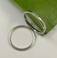 China Fashion Jewelry Silver jewelry 2mm CZ Stainless Steel Finger Ring Ss4602 for sale