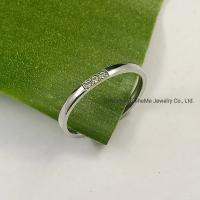 China Fashion Jewelry Silver jewelry 2mm CZ Stainless Steel Finger Ring Ss4602 for sale