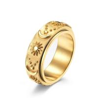 China Hot Selling Stars, Moon, Sun, Titanium Steel Spinner Ring Rotatable Ring Stainless Steel Jewelry Sskr542 for sale