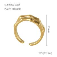 China Wholesale of New Stainless Steel Adjustable Irregular Ring for Women European and American Light Luxury Geometric Body Rings Smr706 for sale