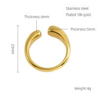China Wholesale of New Stainless Steel Adjustable Irregular Ring for Women European and American Light Luxury Geometric Body Rings Smr706 for sale