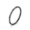 China Fashion Jewelry Titanium Steel Zircon 1mm Ring Stainless Steel Simple IP Gold Couple Ring for Women SSR2067 for sale