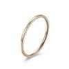 China Fashion Jewelry Titanium Steel Zircon 1mm Ring Stainless Steel Simple IP Gold Couple Ring for Women SSR2067 for sale