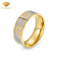 China Chinese Style Men's Embossed Dragon Pattern Gold Ring Electroplated Domineering Men's Ring High-End Jewelry Ring SSR0910 for sale