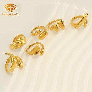 China New Stainless Steel 18K Mirror Open Ring Titanium Steel Design Sense European and American Fashion Ring Jewelry Wholesale Smr838 for sale