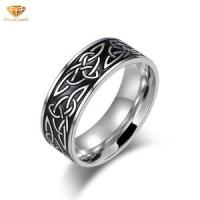 China Nordic Celtic Triangle Titanium Steel Ring, Men's Stainless Steel Handmade Jewelry Manufacturer Wholesale Ssrz672 for sale