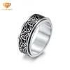China Nordic Celtic Triangle Rotatable Stainless Steel Ring for Men and Women Decompression Titanium Steel Ring Jewelry Wholesale SSR587 for sale