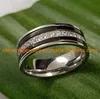 China New Stlye Stainless Steel Jewelry CZ Stones Polished Stainless Steel Wedding Rings SSR2056 for sale