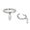 China Newest Nose Rings Titanium Hinged Segment Rings with CZ Pave Pendant Hoop Rings Earring Piercing Jewelry Sm1368 for sale
