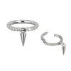 China Newest Nose Rings Titanium Hinged Segment Rings with CZ Pave Pendant Hoop Rings Earring Piercing Jewelry Sm1368 for sale
