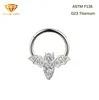 China ASTM F136 / G23 Titanium Piercing Halloween Items Bat Segment Rings Nose Rings Sm0909 for sale