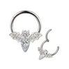 China ASTM F136 / G23 Titanium Piercing Halloween Items Bat Segment Rings Nose Rings Sm0909 for sale