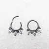China Hinged Ring ASTM F136 G23 Titanium Leaf Crystal Blaze Segment Ring Nose Piercing Jewelry Sm0610 for sale
