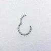 China ASTM F136 Titanium Piercing Fashion Jewelry Circle Emboss Piercing Jewelry Nose Rings SM0607 for sale