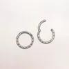 China ASTM F136 Titanium Piercing Fashion Jewelry Circle Emboss Piercing Jewelry Nose Rings SM0607 for sale