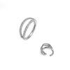 China G23 Titanium Jewelry Nose Ring Double Beveled Zircon Hinged Ring Tp2538 for sale
