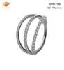 China ASTM F136 Titanium Open Closed Ring G23 Titanium Zircon Nose Ring Piercing Jewelry Cross-Border Nose Ring Tp2531s for sale