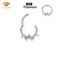 China G23 Titanium Snake Shape Piercing Nose Ring European and American Nose Personality Fashion Accessories Titanium Piercing Jewelry Tp2533 for sale