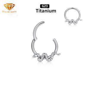 China G23 Titanium Snake Shape Piercing Nose Ring European and American Nose Personality Fashion Accessories Titanium Piercing Jewelry Tp2533 for sale