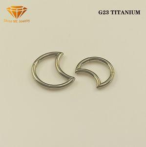 China Fashion Jewelry G23 Titanium Piercing ASTM F136 Titanium Moon Nose Ring Tp2525 for sale