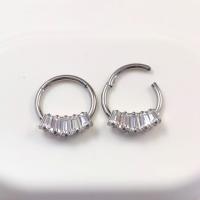 China G23 Titanium ASTM F136 Titanium 5 Rectangle CZ Pave Face Segment Ring Sm0915 for sale
