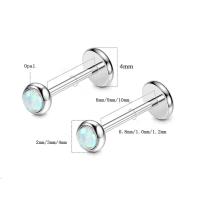 China F136 Titanium Jewelry Opal Nose Ring Ear Bone Nails G23 Titanium Push in Top Labret Piercing Jewelry Wholesale Sm2512 for sale