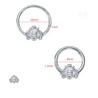 China Hot Selling G23 Titanium Bee-Shaped Nose Ring European and American Human Body Piercing Nose Jewelry Simple Seamless Piercing Jewelry Nose Ring Tp2543 for sale