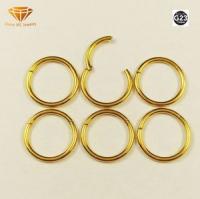 China Fashion Accessories G23 Titanium Piercing Jewelry Gold PVD Hinged Ring Tp1912g for sale