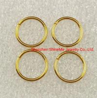 China Fashion Accessories G23 Titanium Piercing Jewelry Gold PVD Hinged Ring Tp1912g for sale