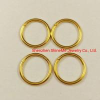 China Fashion Accessories G23 Titanium Piercing Jewelry Gold PVD Hinged Ring Tp1912g for sale