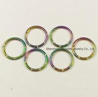 China Fashion Jewelry G23 Titanium  Body Piercing Colorful Segment Ring with Stones Tp1974c for sale