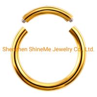 China G23 Solid Titanium Europe and United States Hypoallergenic Universal Ring Seamless Closed Earrings Nose Ring Lip Ring Multi-Purpose Ring Segment Ring Tp1969 for sale