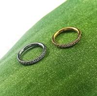 China Factory Wholesale ASTM F136 Titanium Jewelry 1.0mm Hinged Segment Ring with CZ Fashion Ring Piercing Jewelry Tp2519 for sale