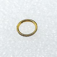 China Factory Wholesale ASTM F136 Titanium Jewelry 1.0mm Hinged Segment Ring with CZ Fashion Ring Piercing Jewelry Tp2519 for sale