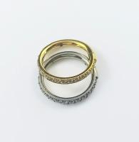 China Top Quality Jewelry 24K PVD Gold ASTM F136 Titanium Hinged Segment Ring with Set CZ Hoop Ring Piercing Jewelry Tp2519g for sale