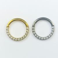 China 24K Gold PVD ASTM F136 Titanium Hinged Segment Ring Fashion Ring Piercing Jewelry Tp2518g for sale