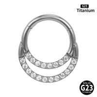 China Body Piercing Titanium Nose Ring for Men and Women Cyberpunk Jewelry Shiny Full Europe and The United States G23 Hinged Ring Tp2523 for sale