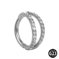 China Body Piercing Titanium Nose Ring for Men and Women Cyberpunk Jewelry Shiny Full Europe and The United States G23 Hinged Ring Tp2523 for sale