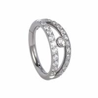 China Body Piercing Titanium Nose Ring for Men and Women Cyberpunk Jewelry Shiny Full Europe and The United States G23 Hinged Ring Tp2523 for sale