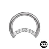 China Body Piercing Titanium Nose Ring for Men and Women Cyberpunk Jewelry Shiny Full Europe and The United States G23 Hinged Ring Tp2523 for sale