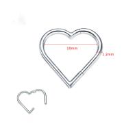 China New Hot-Selling G23 Titanium Love-Shaped Piercing Jewelry Personality Body Piercing Hinged Rings Earrings ASTM F136 Titanium Nose Ring Tp2545 for sale