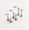 China Fashion Jewelry ASTM F136 G23 Titanium Jewelry Threadless CZ Prong Set Push in Pin Piercing Jewelry for sale