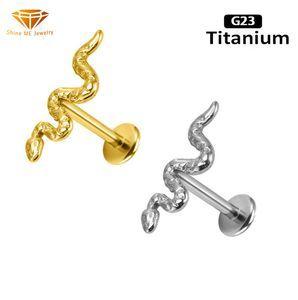 China G23 Titanium Lip Nails European and American Human Body Piercing Jewelry Inner Teeth Tongue Nails Titanium Steel Lip Nails Tpn032 for sale