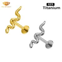 China G23 Titanium Lip Nails European and American Human Body Piercing Jewelry Inner Teeth Tongue Nails Titanium Steel Lip Nails Tpn032 for sale