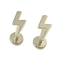 China ASTM F136/G23 Titanium Body Jewelry Internally Threaded Geometric Triangle Moon Star Stud Labret Lip Piercing Jewelry Tpn007 for sale