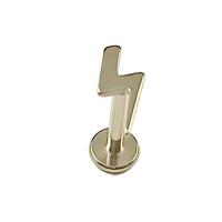 China ASTM F136/G23 Titanium Body Jewelry Internally Threaded Geometric Triangle Moon Star Stud Labret Lip Piercing Jewelry Tpn007 for sale
