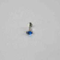 China F136 Titanium Alloy Internal Thread Opal Zircon Ear Studs Ear Bone Nails Marquise High Polishing Body Piercing Jewelry Sm0625 for sale