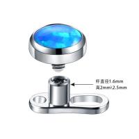 China ASTM F136 G23 Titanium Dermal Anchor with Bezel Set Zircon Opal Sparkle Top Body Piercing Jewelry Tda-38 for sale